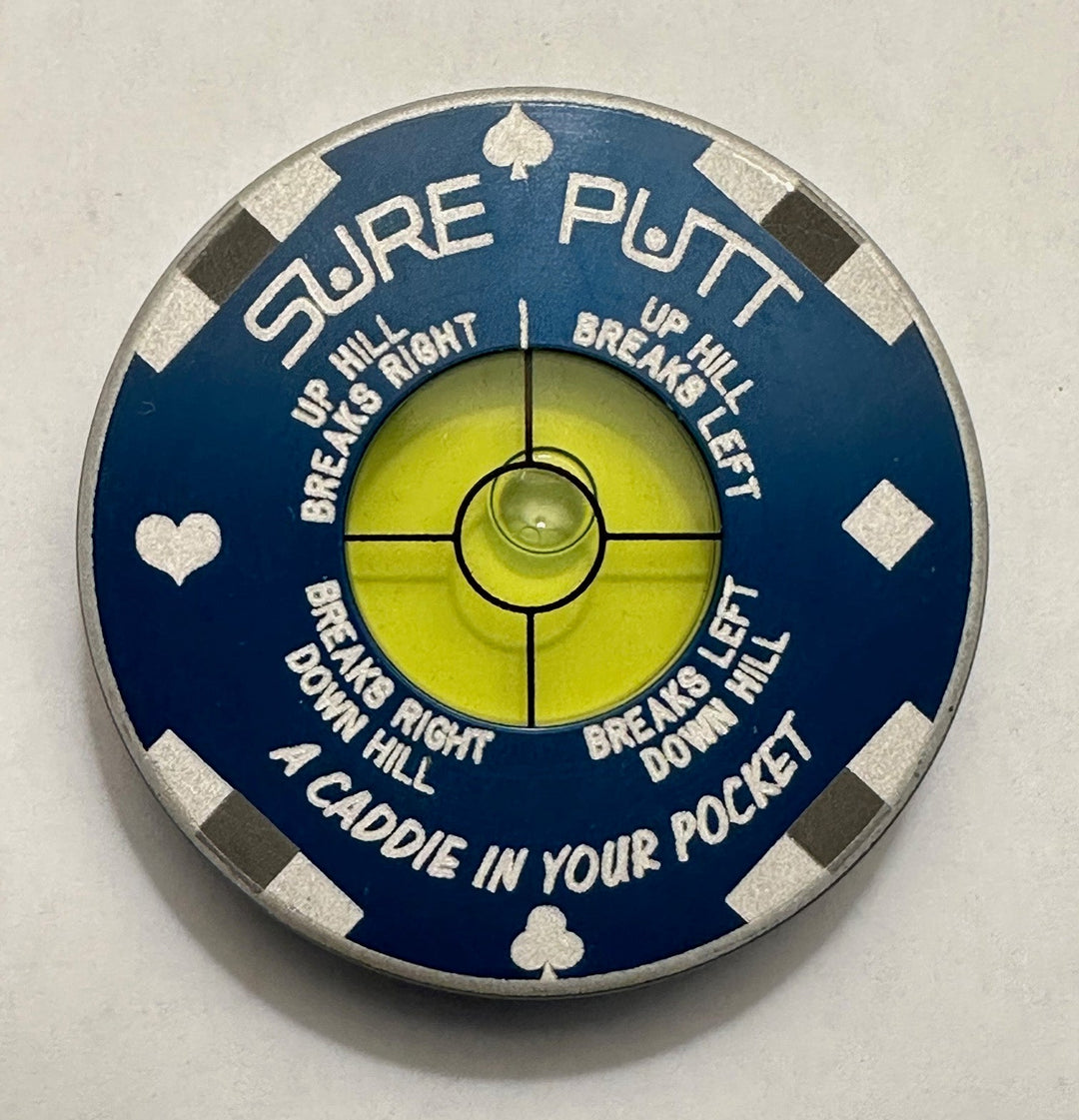Sure Putt Pro Golf Green Reader - Navy Blue Poker Chip – The Golf Club ...