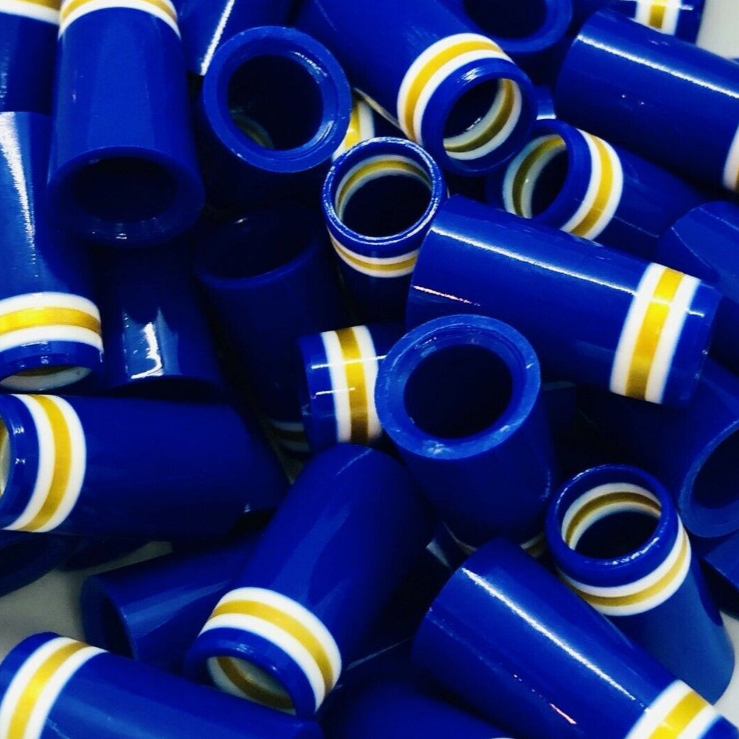 Premium Quality Iron Ferrules Blue w/ Gold & White Rings 1” – The Golf ...