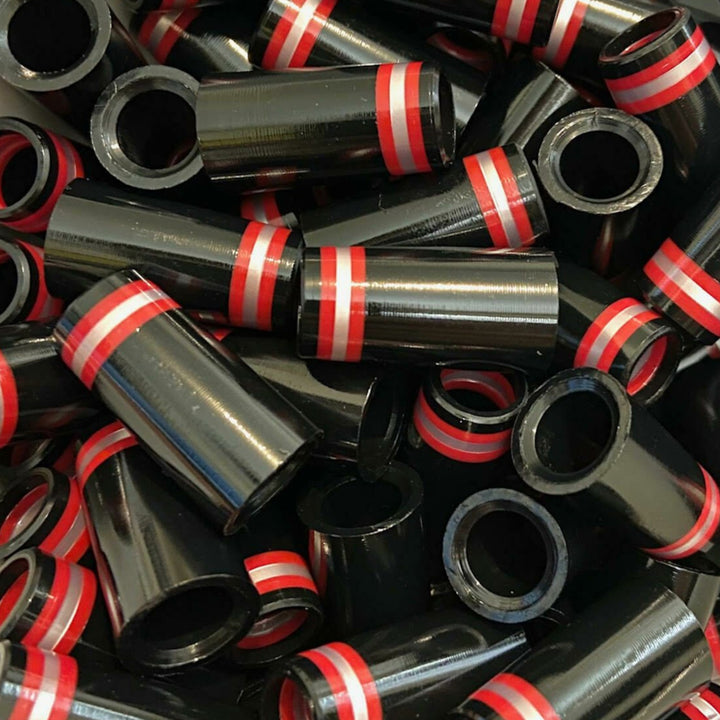Premium Quality Iron Ferrules Black w/ Red & Silver Rings 1” – The Golf ...
